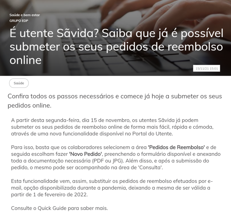 É utente Sãvida? Saiba que já é possível submeter os seus pedidos de ...