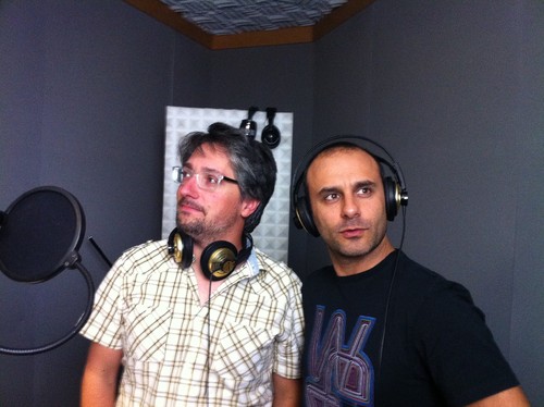 Nas gravações de Tintin - Vozes Mágicas