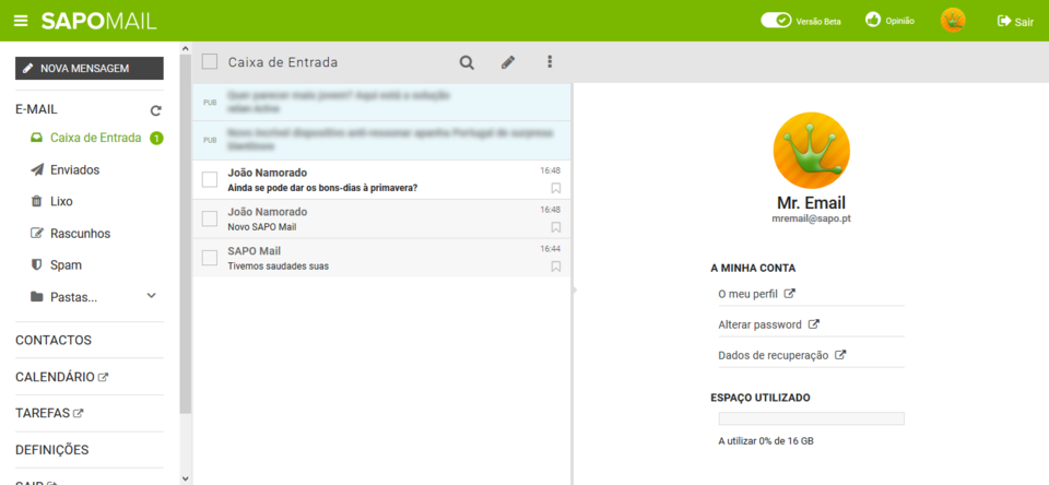 Saiba como vai ser o novo SAPO Mail - Blog do SAPO Mail
