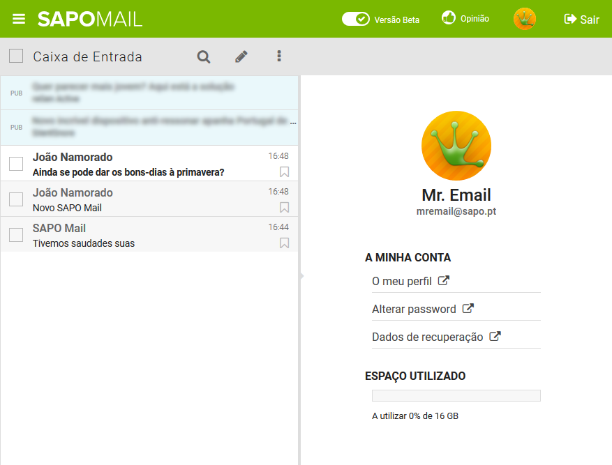 Saiba como vai ser o novo SAPO Mail - Blog do SAPO Mail