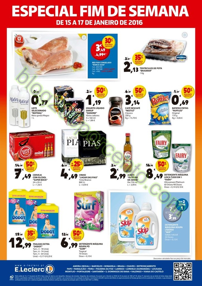 Antevisão Folheto E-LECLERC Fim de Semana de 15 a 17 janeiro - Blog 200 ...