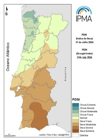 4419: Situação da Seca em Portugal a 31 de Julho de 2024 - Tempo no Algarve