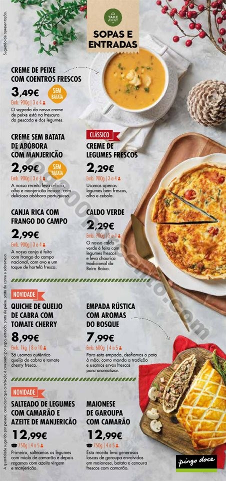 Antevisão Folheto Take away PINGO DOCE Natal e Ano Novo - Blog 200 ...