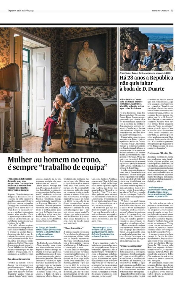 Infanta Maria Francisca e o noivo, Duarte Martins, deram uma entrevista ao jornal Expresso - A ...