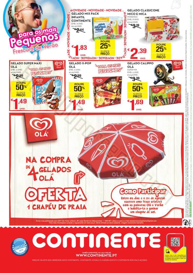 Antevisão Folheto CONTINENTE gelados de 4 a 24 agosto - Blog 200 ...