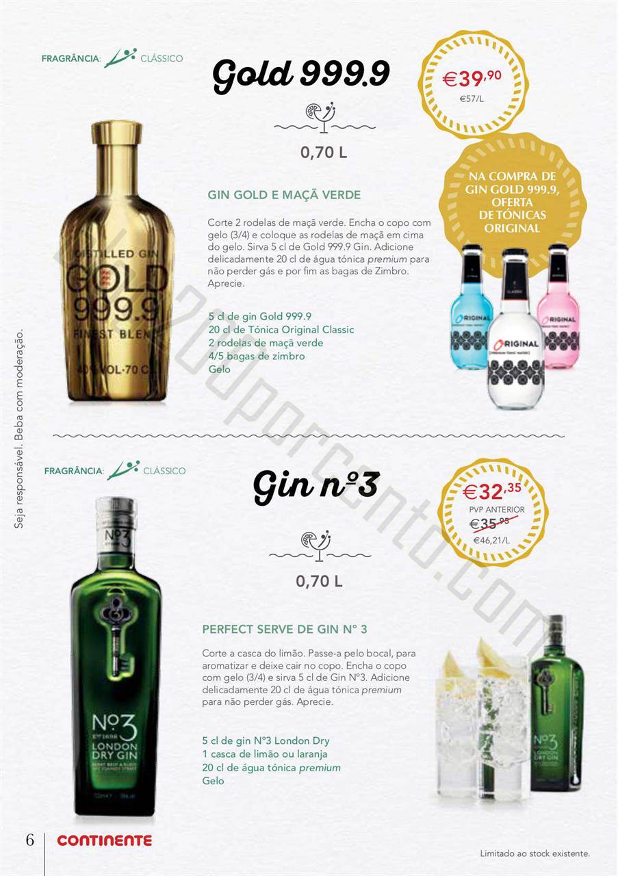 Antevisão Folheto CONTINENTE Gins de 27 julho a 16 agosto - Blog 200 ...