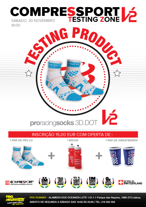 Compressport Testing Zone com descontos em produto - Correr na Cidade